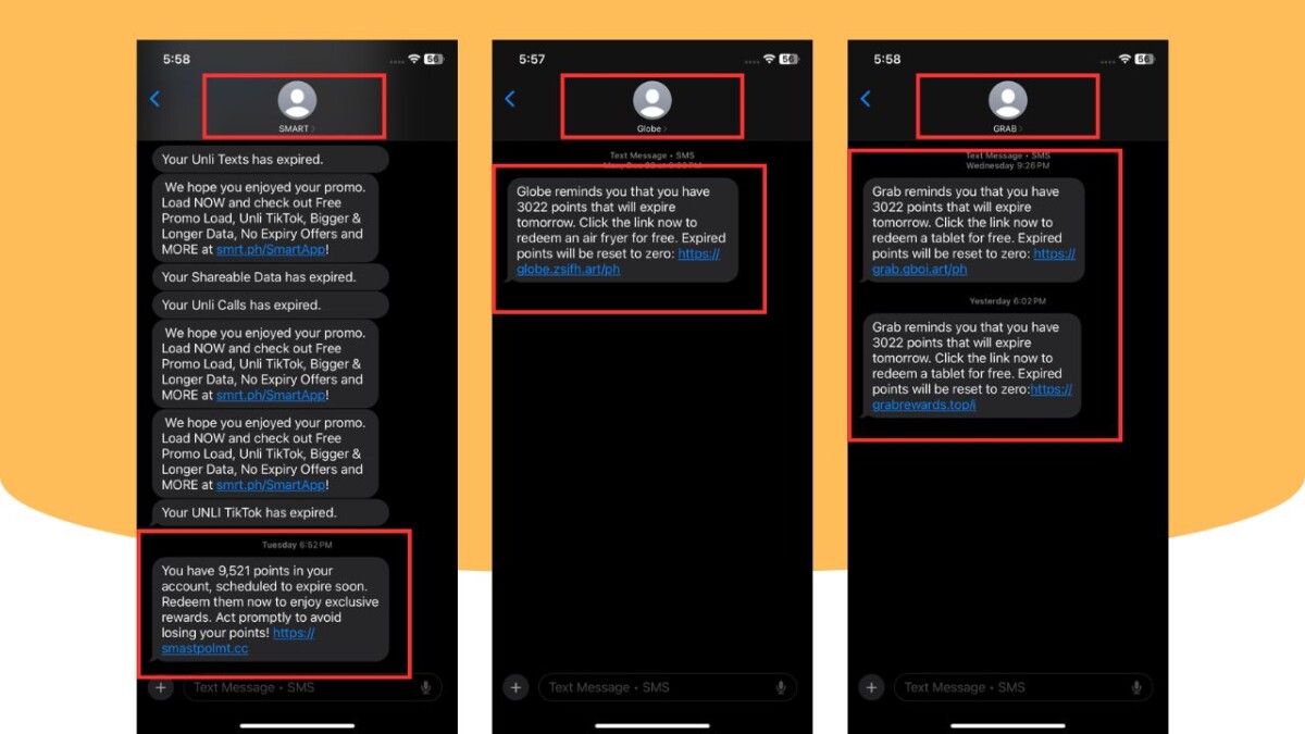 Spotting and Handling Scam Texts from SMART, Globe, and Grab: A Quick ...